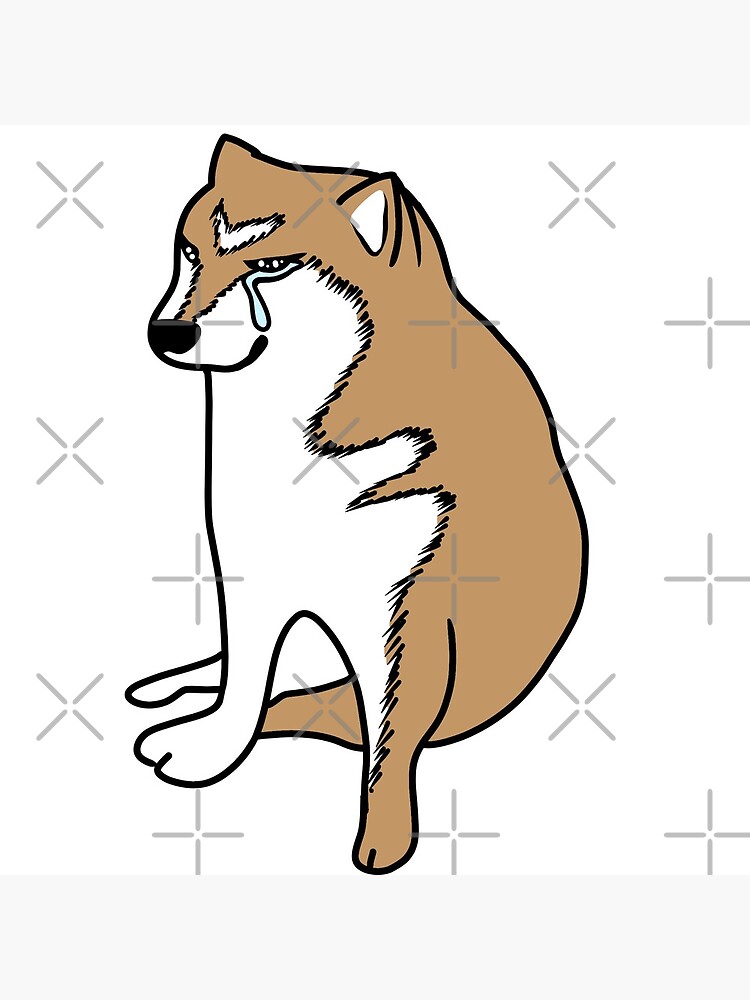 "Crying Cheem Sad Doge Meme" Canvas Print for Sale by A147551 | Redbubble