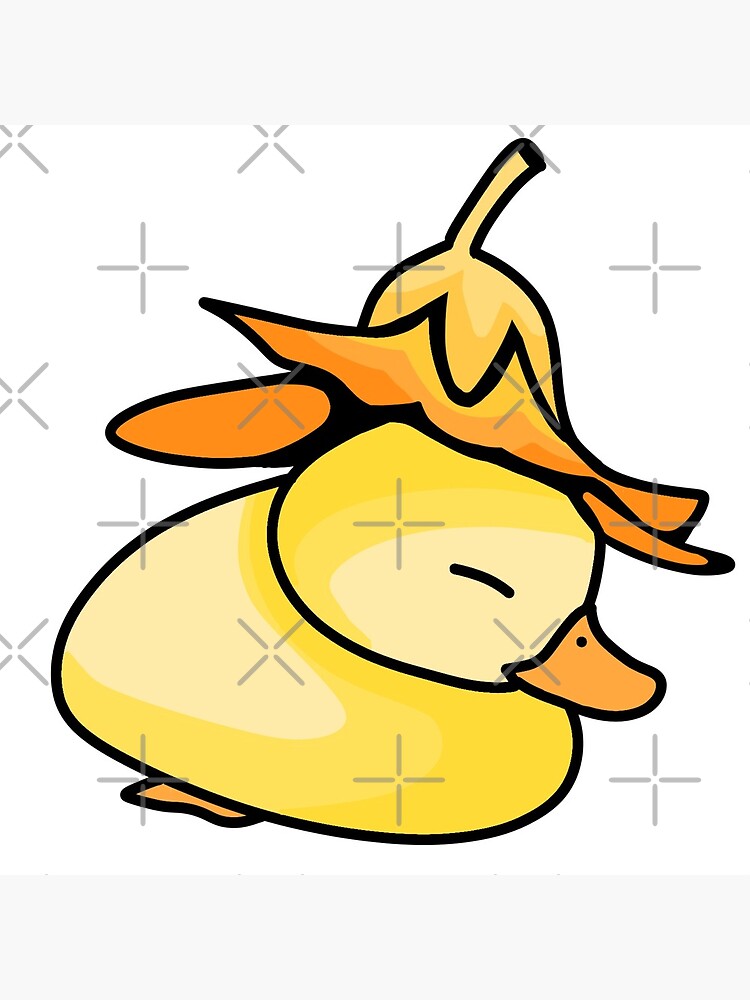 "Sleepy Duck Flower Hat Meme" Poster for Sale by A147551 | Redbubble