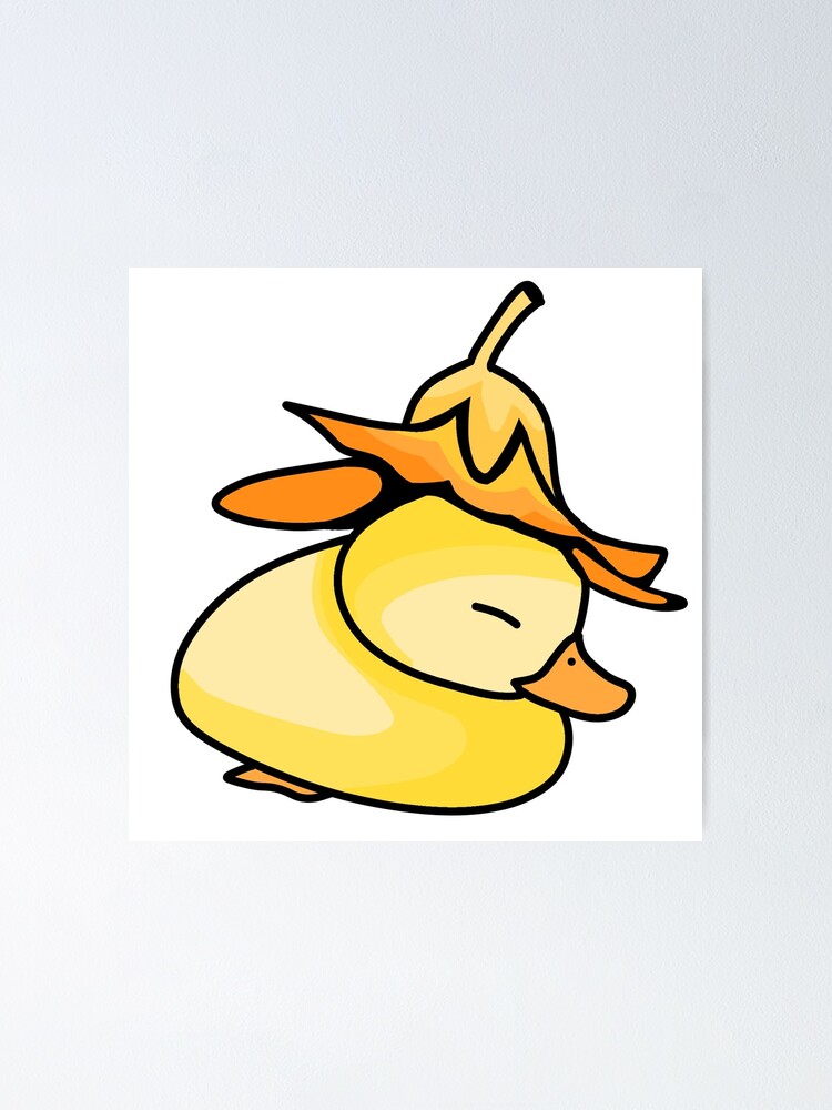 "Sleepy Duck Flower Hat Meme" Poster for Sale by A147551 | Redbubble