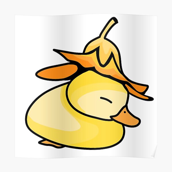 "Sleepy Duck Flower Hat Meme" Poster for Sale by A147551 | Redbubble