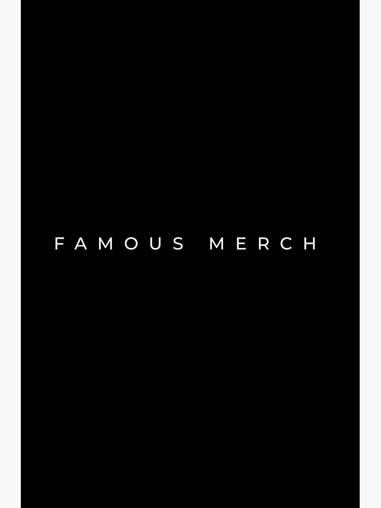 "Famous merch parody" Sticker for Sale by marecare532 | Redbubble