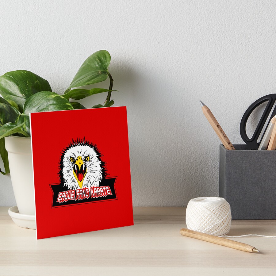 "Eagle Fang Karate logo .. Cobra Kai seaeon3 (red) Johnny Lawrence Team" Art Board Print by ...