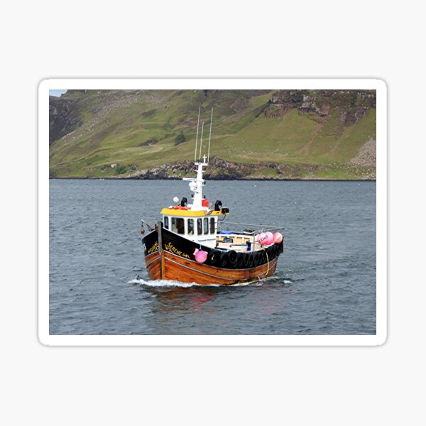 "Fishing boat, Portree, Isle of Skye" Sticker for Sale by FranWest ...