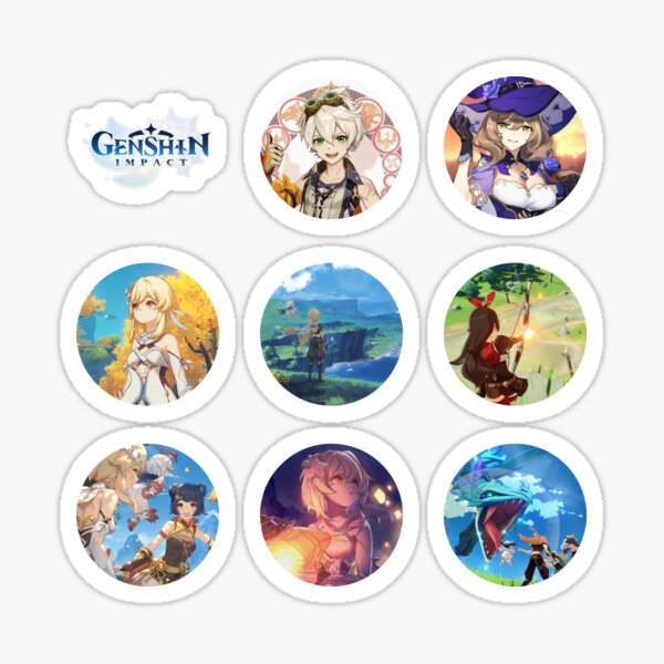 "Genshin Impact Sticker Set" Sticker by stickertopic | Redbubble