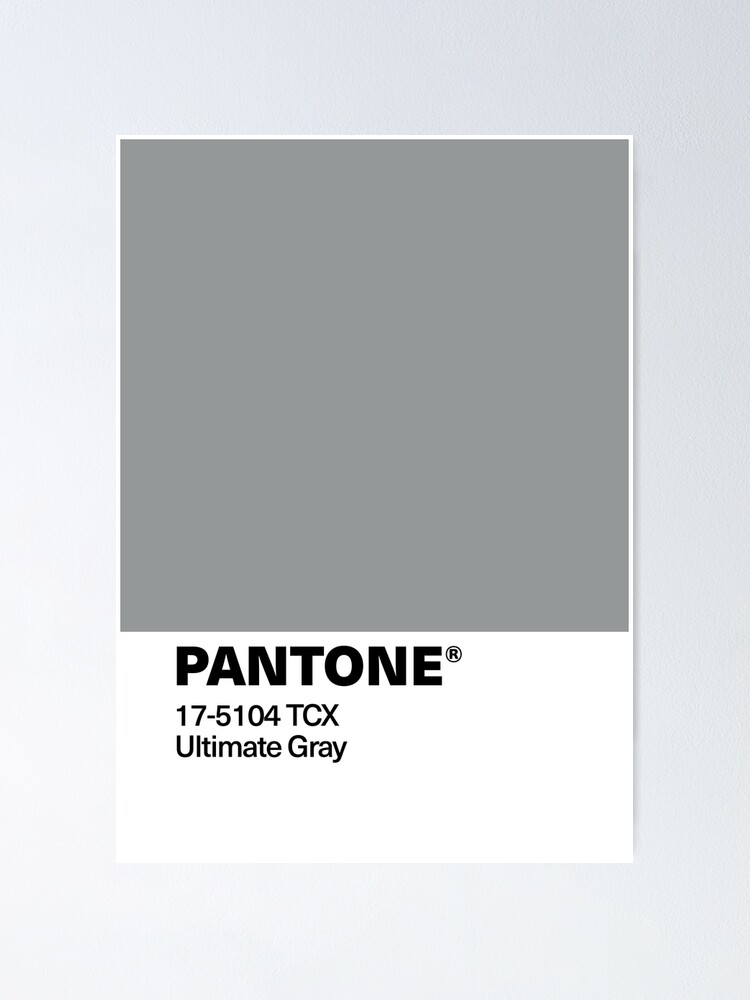 Póster «Color Pantone del año 2021 - Ultimate Grey 17-5104 TCX» de ...
