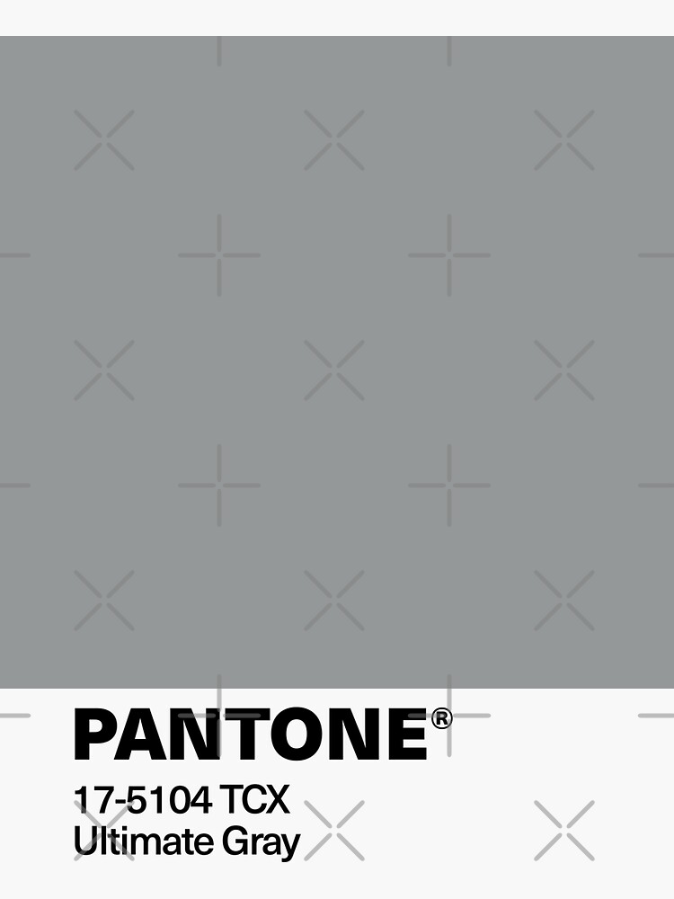 "Pantone Color of the year 2021 - Ultimate Gray 17-5104 TCX" Sticker ...