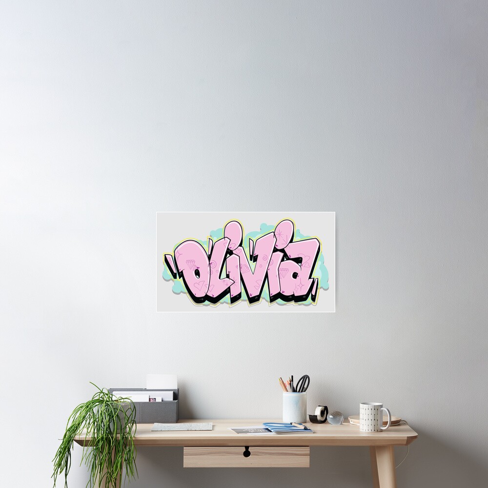"Olivia Graffiti Name" Poster for Sale by NameGraffiti | Redbubble
