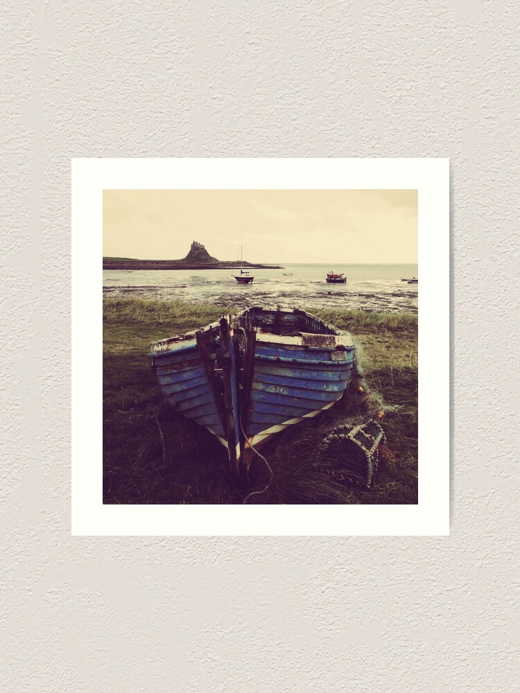 "The Blue Coble, Lindisfarne, Northumberland" Art Print for Sale by ...