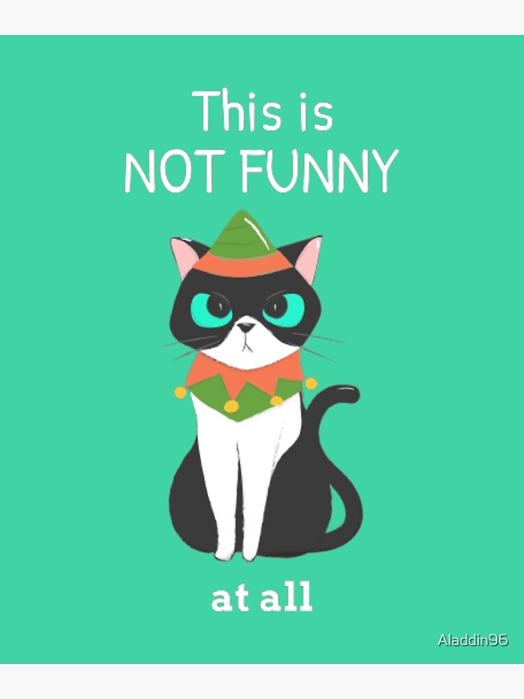 "Funny Black Cat Meme -This Not Funny at All " Poster for Sale by ...