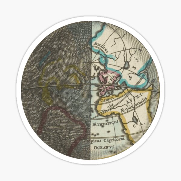 "Vintage earth map" Sticker by JavaStar | Redbubble