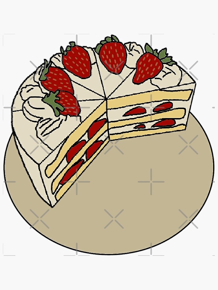 "Strawberry Cake" Sticker for Sale by mashedp0tat0 | Redbubble
