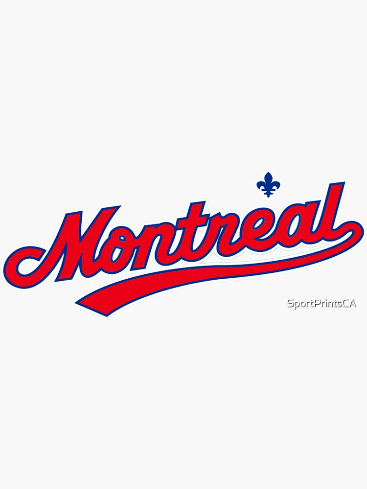 "Montreal Expos Text Logo" Sticker by SportPrintsCA | Redbubble