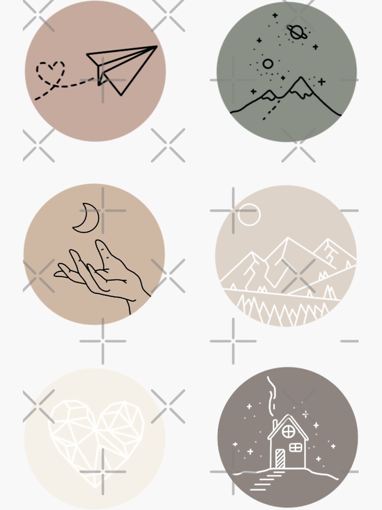 "neutral aesthetic sticker pack" Sticker for Sale by biscuithut | Redbubble