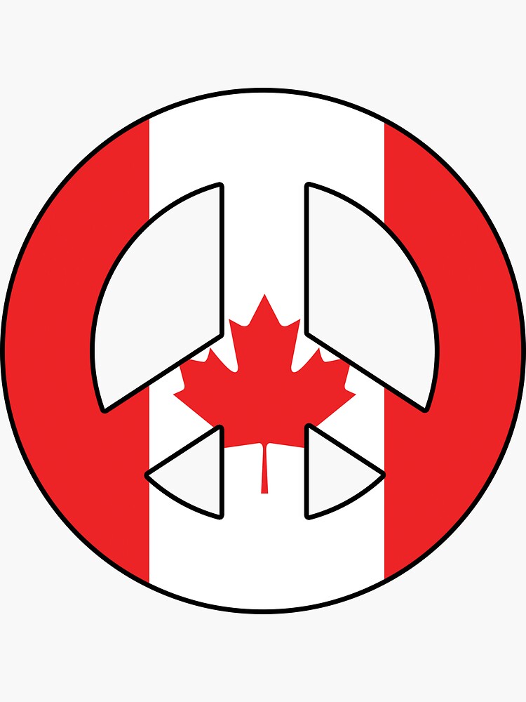 "Canadian Peace Sign" Sticker for Sale by wickedcartoons | Redbubble