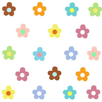 "pastel colorful flowers pack " Sticker for Sale by baddiedesigns ...