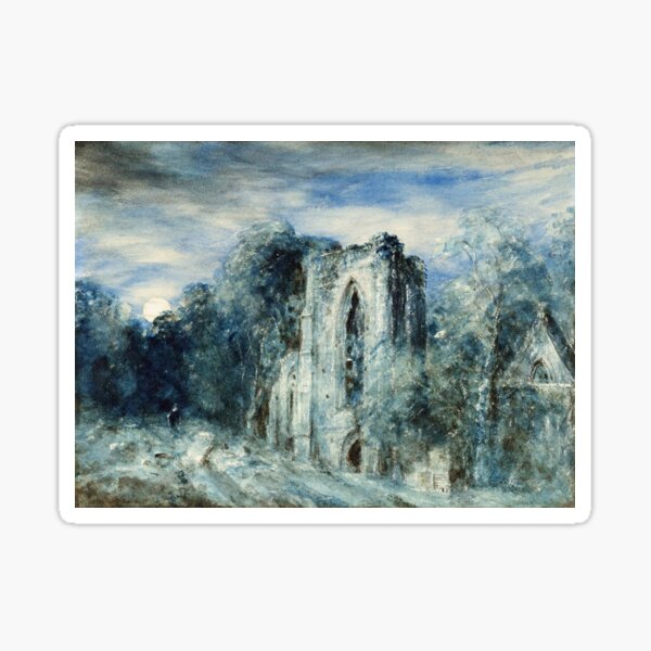 "Netley Abbey by Moonlight - John Constable" Sticker for Sale by ...