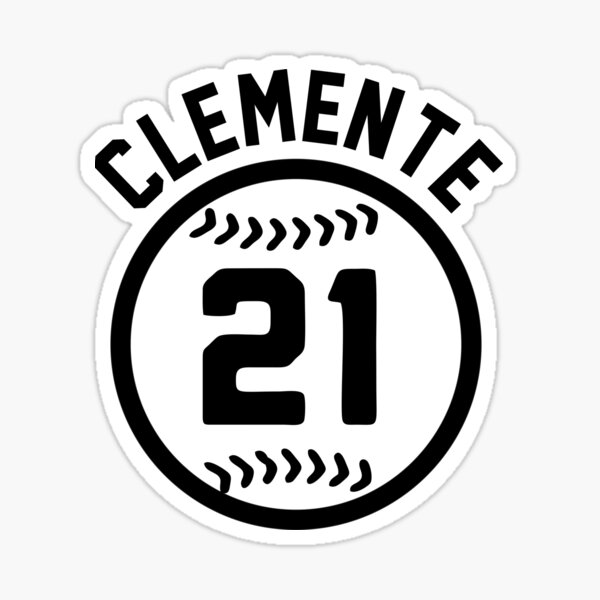 Pegatina «R Clemente BW» de averyfnn | Redbubble