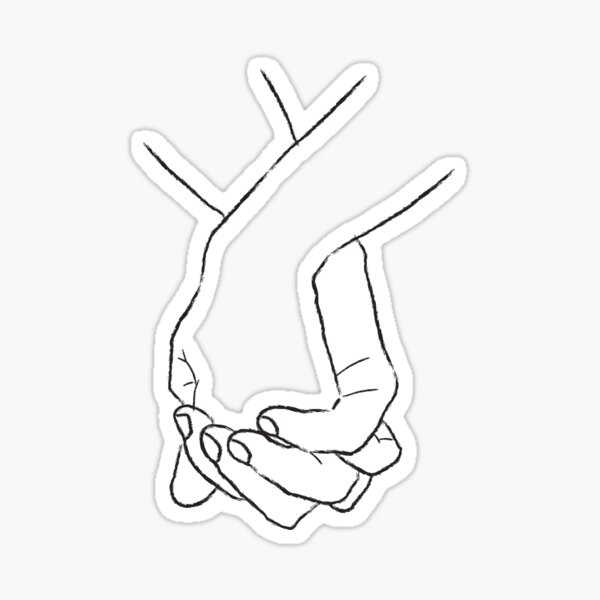 "interlock fingers" Sticker for Sale by nalpoonggee | Redbubble