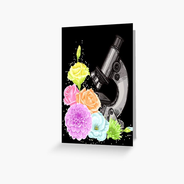 "DECORATIVE FLOWER BORDER MICROSCOPE MEDICAL LABORATORY SCIENTIST ...