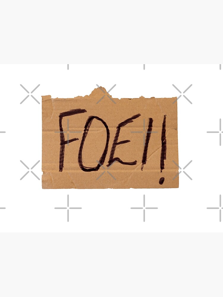 "Stukje carton met de tekst “Foei!”" Poster for Sale by funkyworm ...
