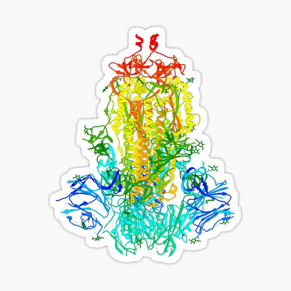 "COVID-19 Spike Protein" Sticker for Sale by 3D-Biology | Redbubble