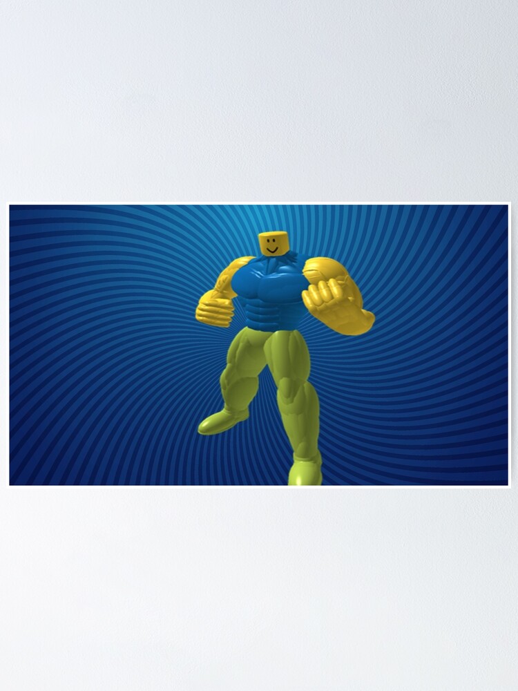 "roblox art strong noob " Poster for Sale by somerandomduude | Redbubble