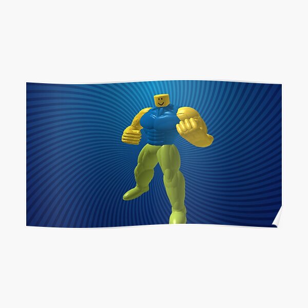 "roblox art strong noob " Poster for Sale by somerandomduude | Redbubble