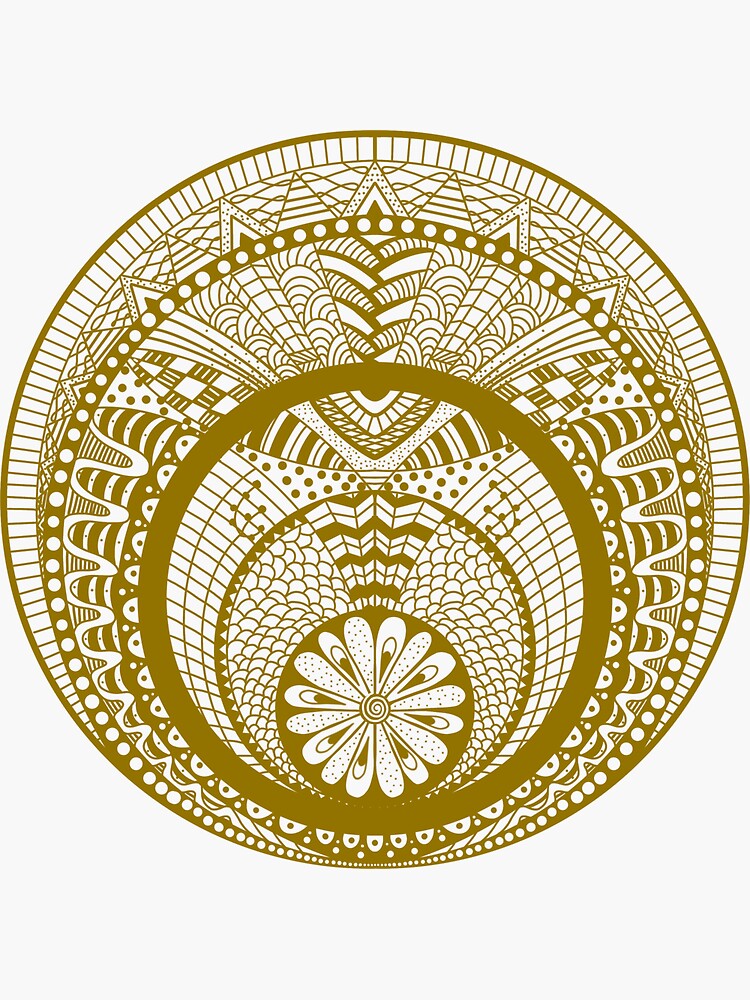 "Gold Mandala" Sticker by ismini-art | Redbubble