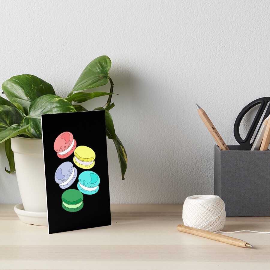 "Macarons in pastel rainbow color" Art Board Print by Dynamic-Design ...