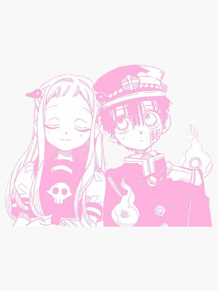 "Pink Manga Hanako-kun" Sticker for Sale by sickmaid | Redbubble