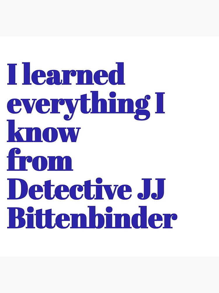 "John Mulaney: Detective JJ Bittenbinder Print" Sticker for Sale by ...