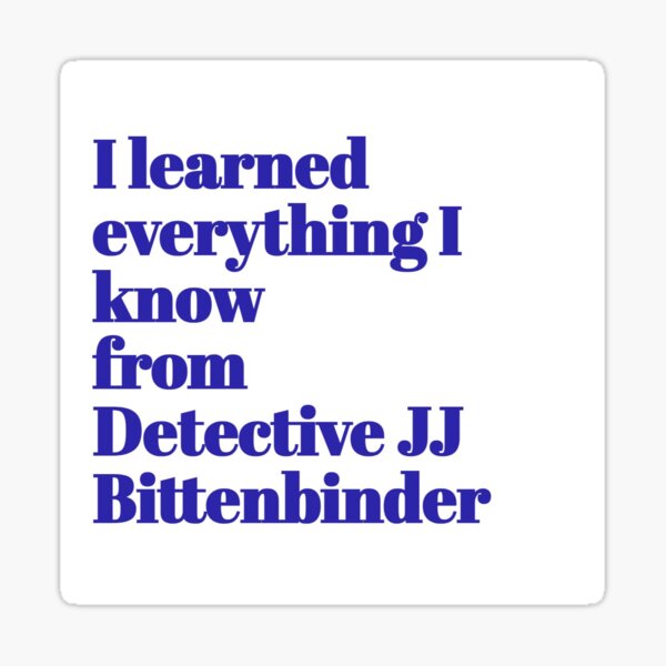 "John Mulaney: Detective JJ Bittenbinder Print" Sticker for Sale by ...