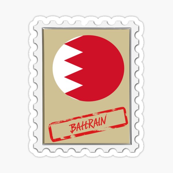 "Bahrain Post Stamp" Sticker for Sale by Gina-Driada | Redbubble