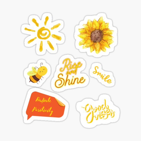 "Yellow Sun Pack" Sticker for Sale by HJ-specialgift | Redbubble