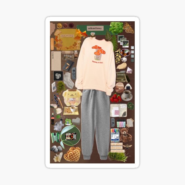 "Botanical Chill Aesthetic Mood Board" Sticker for Sale by sc3po ...