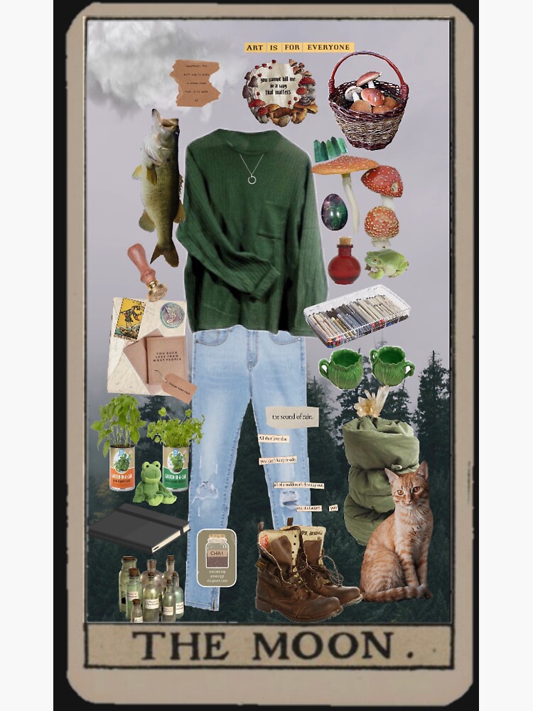 "Goblincore Aesthetic Mood Board" Sticker by sc3po | Redbubble