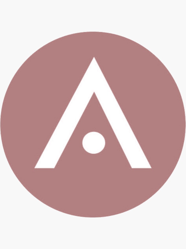 "Pink Aveda logo" Sticker by Dalaura | Redbubble