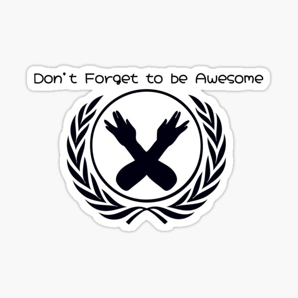 "Don't Forget to be Awesome Nerdfighteria Symbol" Sticker by thelittlehype | Redbubble