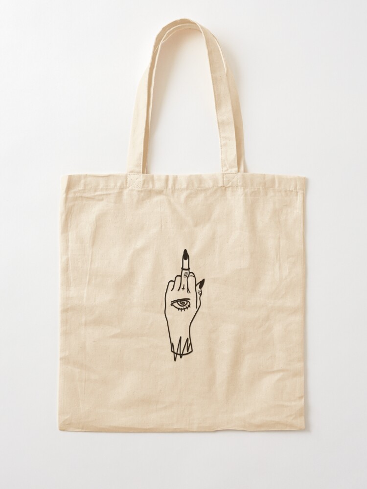 "Occult Middle Finger Mood F*ck Off" Tote Bag by Tommy-Moore | Redbubble