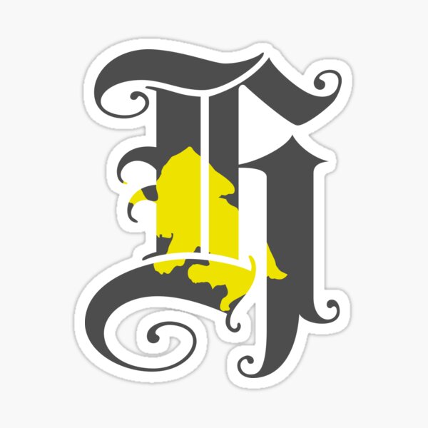 "H Badger House - Patience and Loyalty Attributes" Sticker by Neptune ...