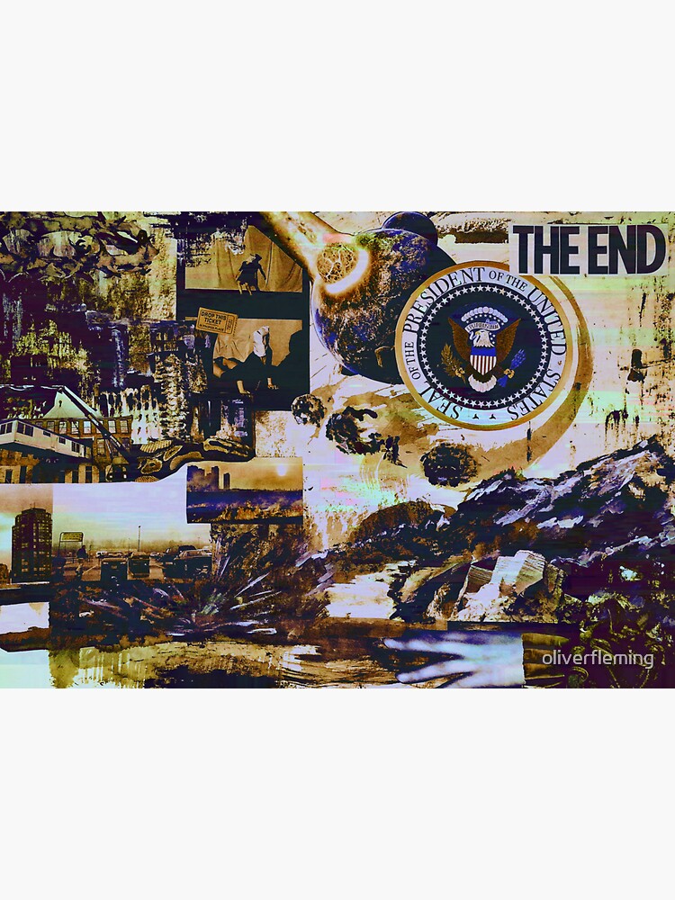 ""THE END" Collage" Sticker for Sale by oliverfleming | Redbubble