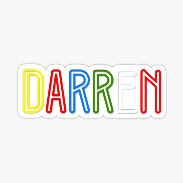 "Darren - Your Personalised Products" Sticker by Wintoons | Redbubble