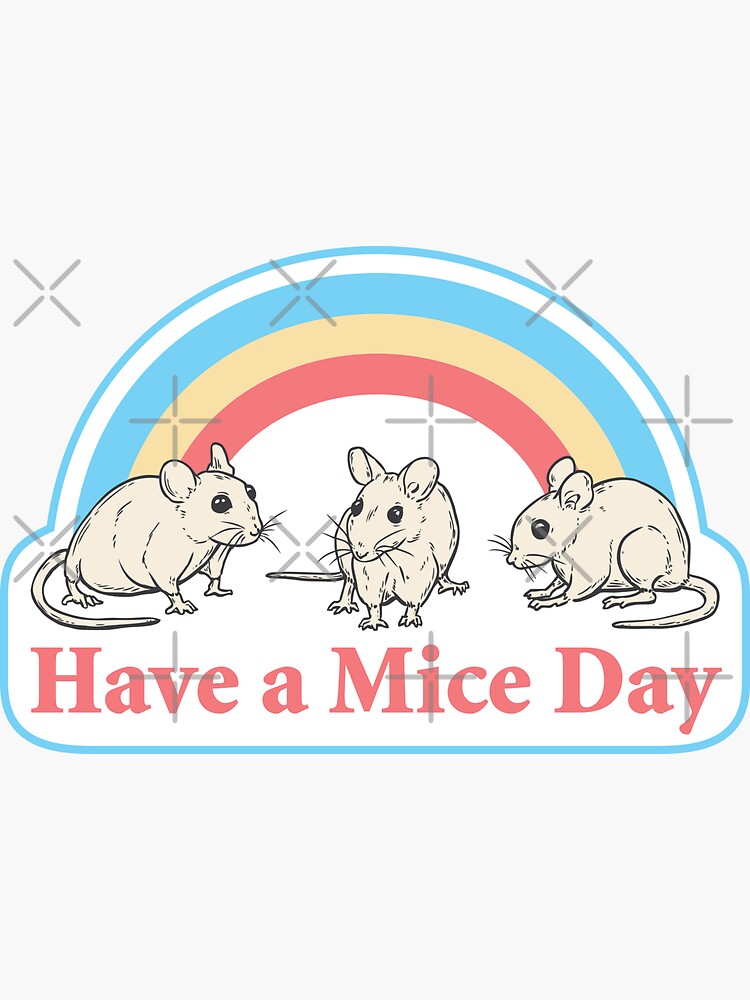 "Have a Mice Day - Pastel" Sticker for Sale by ScribbleSteph | Redbubble
