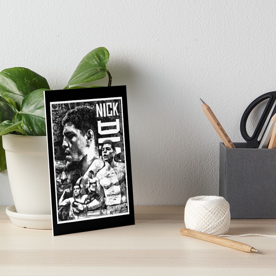 "Nick Diaz Black and White Drawing" Art Board Print for Sale by ...