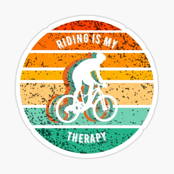 "Riding is my therapy" Sticker for Sale by Activlife | Redbubble