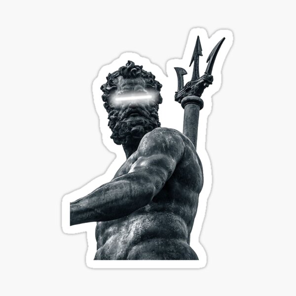 "Neon Poseidon" Sticker by dorukurlu | Redbubble