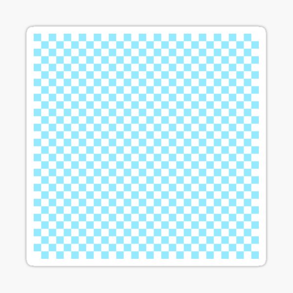 "Light Blue And White Check Pattern" Sticker for Sale by collegeplace ...