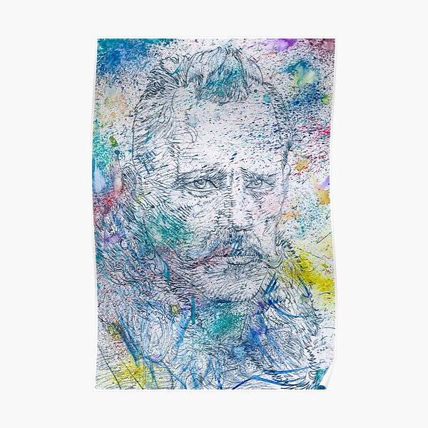 Póster «FRIDTJOF NANSEN acuarela y retrato a lápiz» de lautir | Redbubble