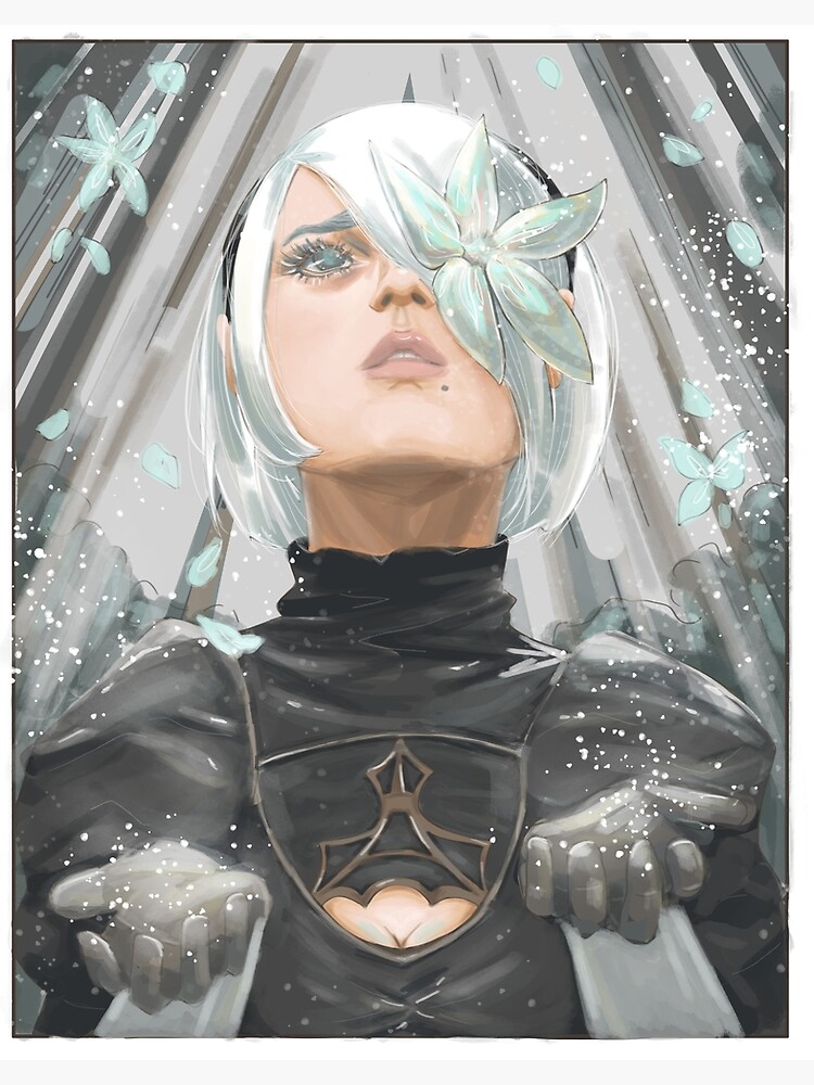 "Nier;Automata 2B Fanart" Art Print for Sale by shainacota | Redbubble