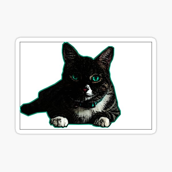 "pretty kitty" Sticker for Sale by Drowdepot | Redbubble